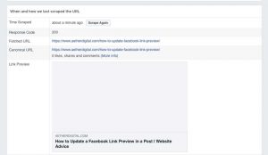 How to Update a Facebook Link Preview | Aether Digital